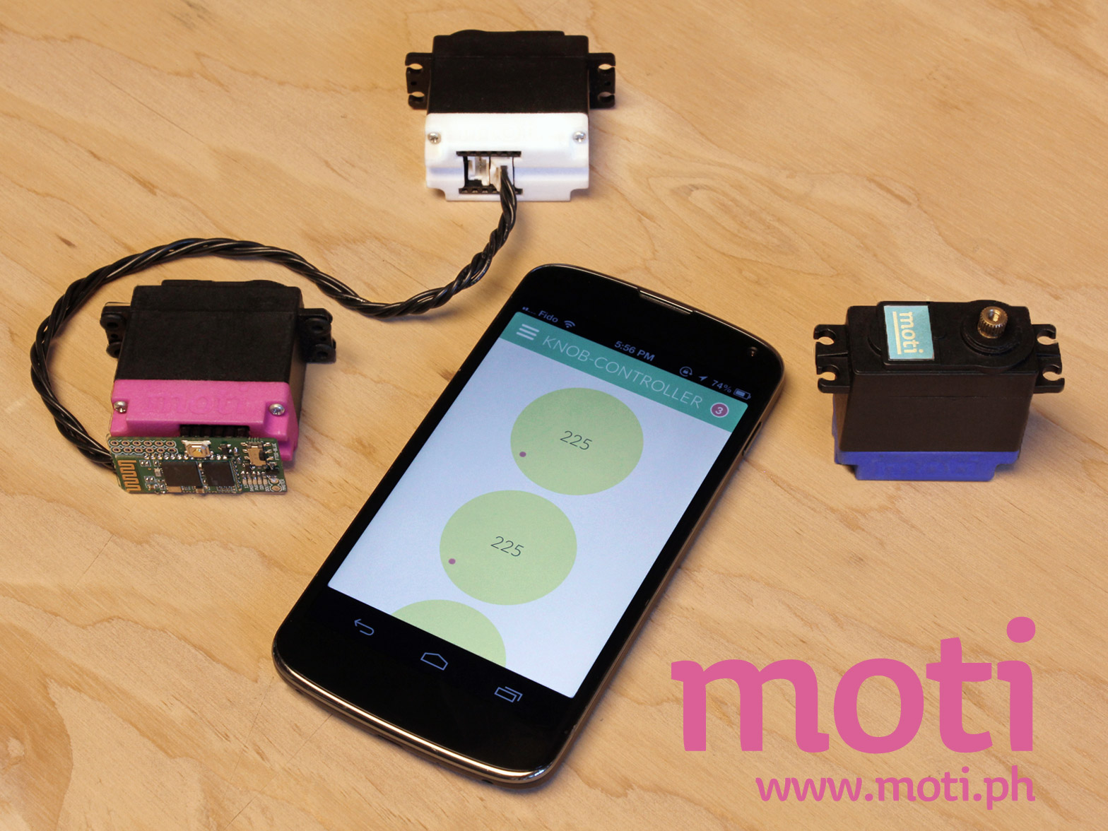 Moti on Kickstarter: spin the dials and the motors follow! | Arduino Blog