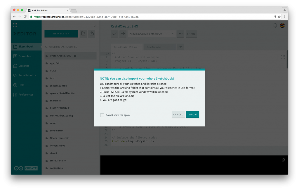 Share Your Sketches On The Arduino Web Editor Arduino Blog