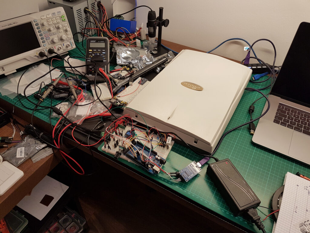 Turn a flatbed scanner into a PCB UV exposure device | Arduino Blog