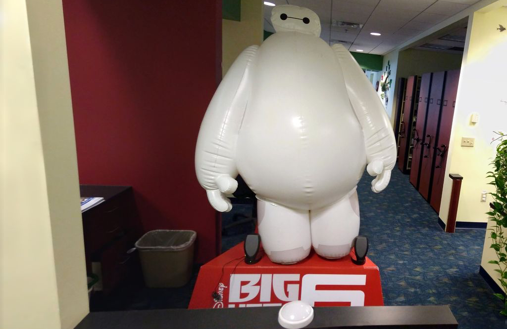 Talking Baymax inflatable robot greets kids at the pediatrician’s ...
