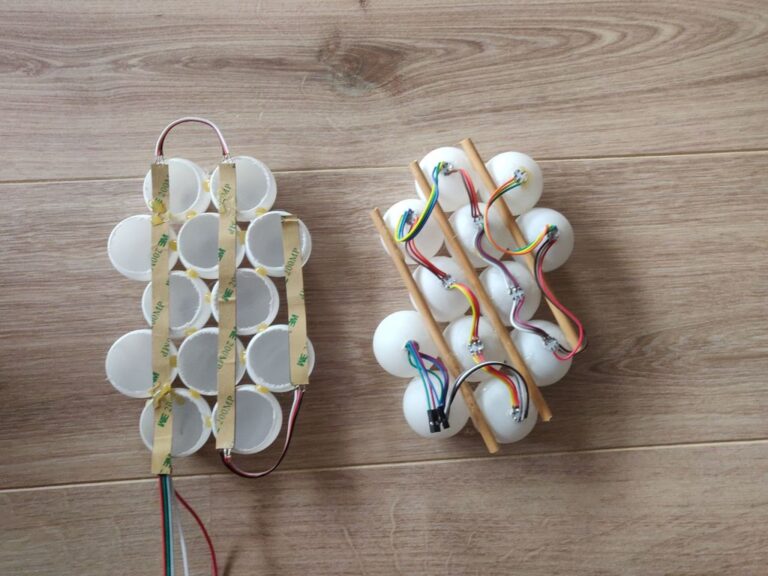 A brilliant clock made out of 128 LED-lit ping pong balls | Arduino Blog