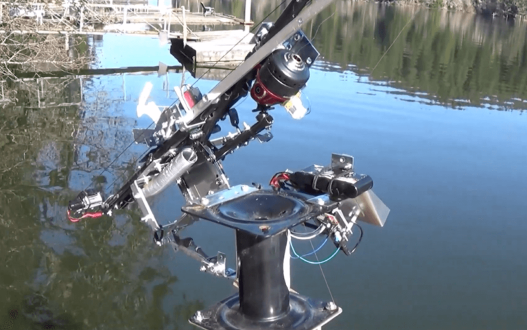 An Arduino-powered fishing pole with automatic casting and reeling ...