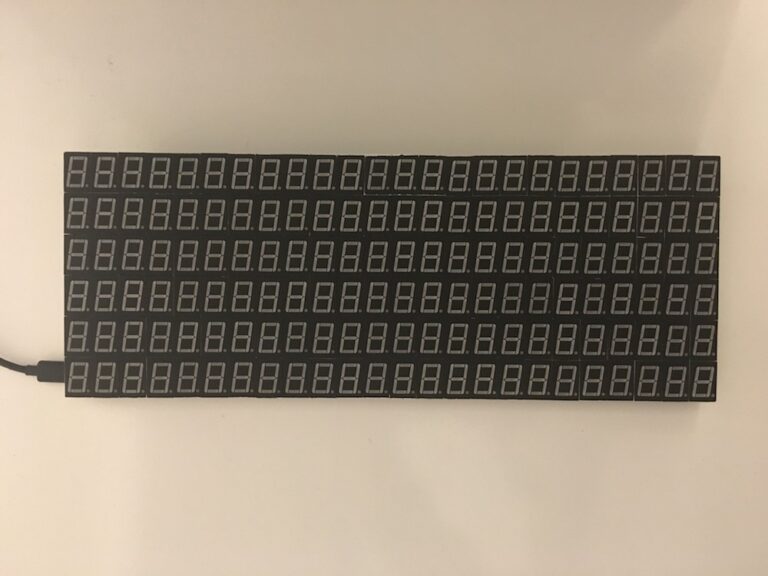 144 7-segment displays make up this delightful digital clock | Arduino Blog