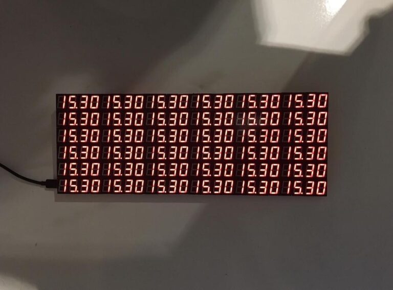 144 7-segment displays make up this delightful digital clock | Arduino Blog