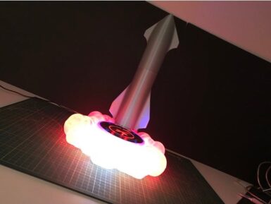 This SpaceX fan created a levitating Starship lamp | Arduino Blog