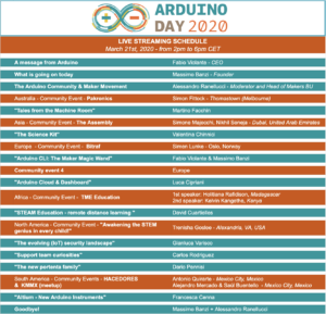 Tune in to the official Arduino Day 2020 livestream | Arduino Blog