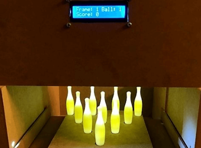 A tabletop bowling game with automated scoring | Arduino Blog