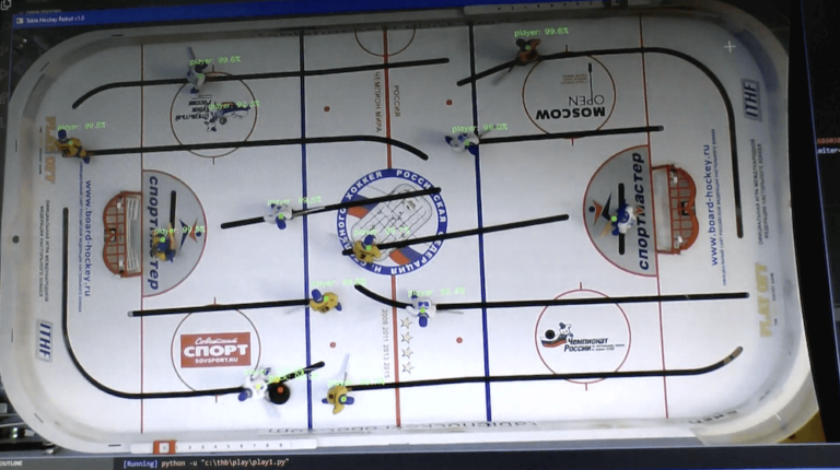 This puck-slapping robot will beat you in table hockey | Arduino Blog