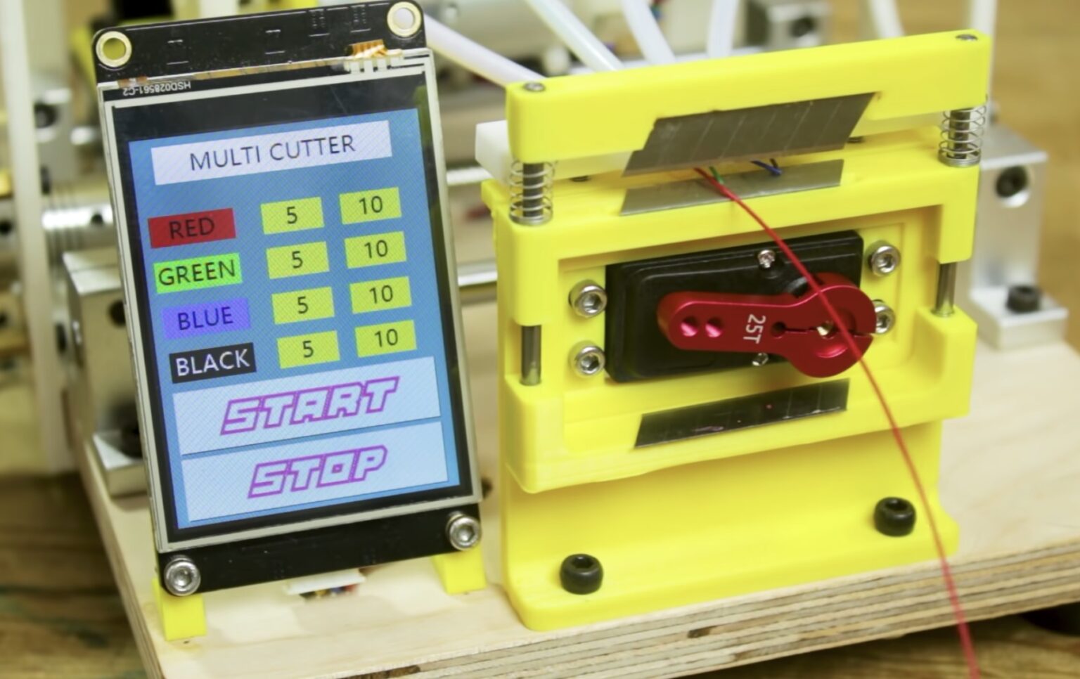 Mr Innovative made an automated machine to cut four different colors of ...