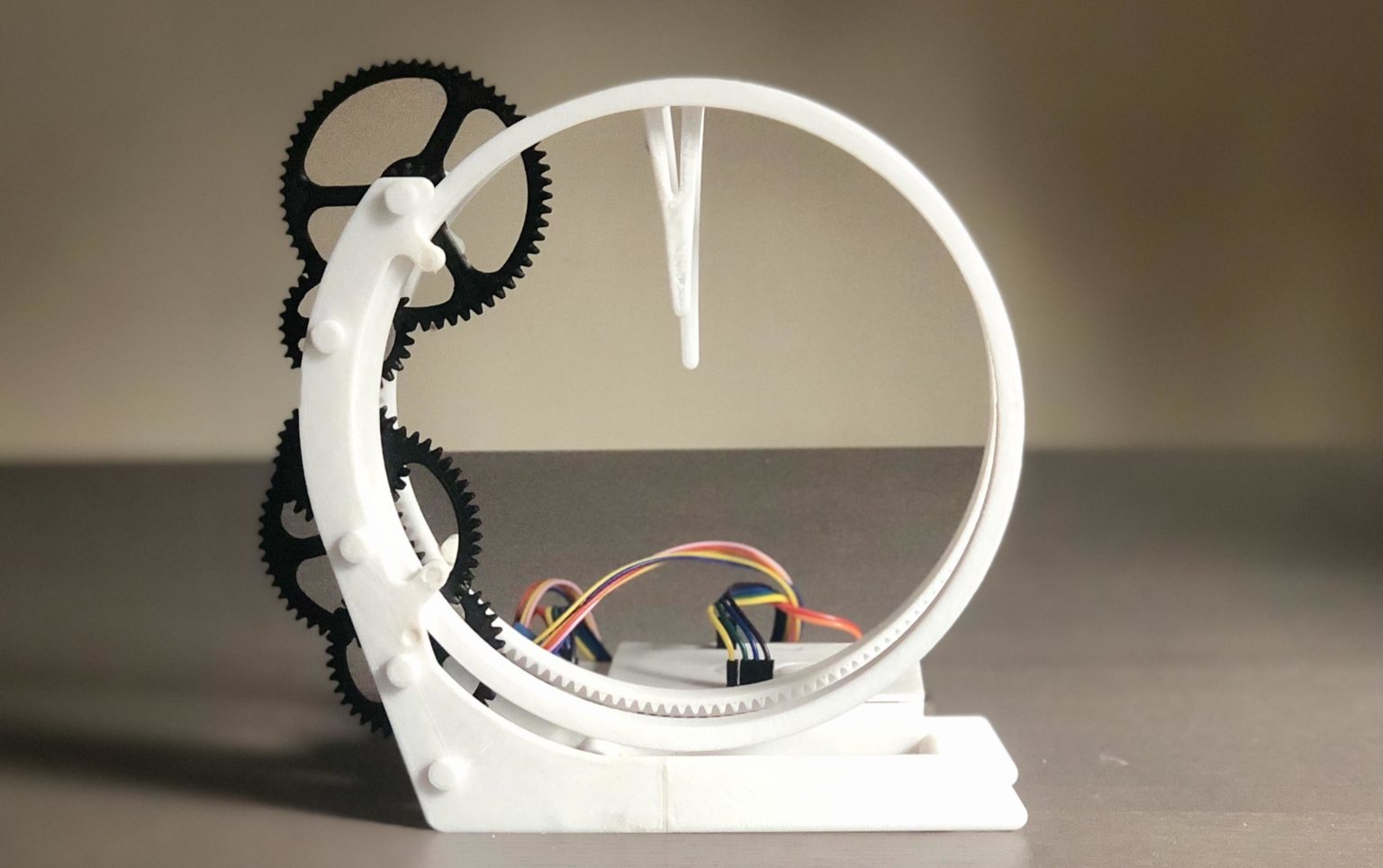 Holo Clock Is A Novel 3d Printed Clock That Tells Time Using A Pair Of Rotating Rings Arduino Blog