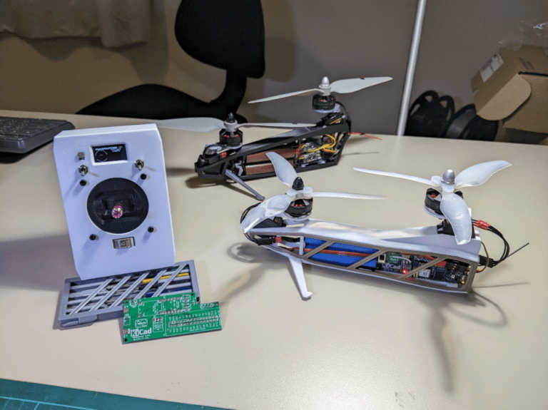 This Nano 33 IoT-controlled bicopter uses a pair of rotors to achieve ...