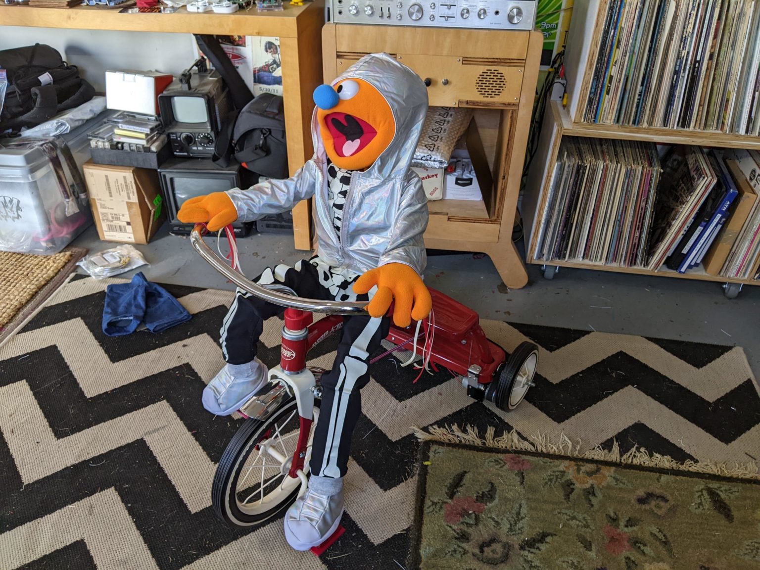Making a puppet ride an RC tricycle | Arduino Blog