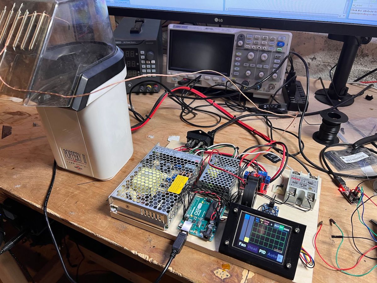 Build your own coffee roaster out of a hot air popcorn popper | Arduino Blog