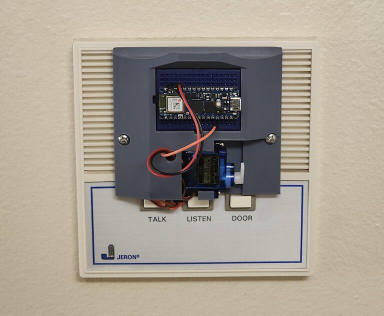 This simple intercom device unlocks an apartment building front door ...