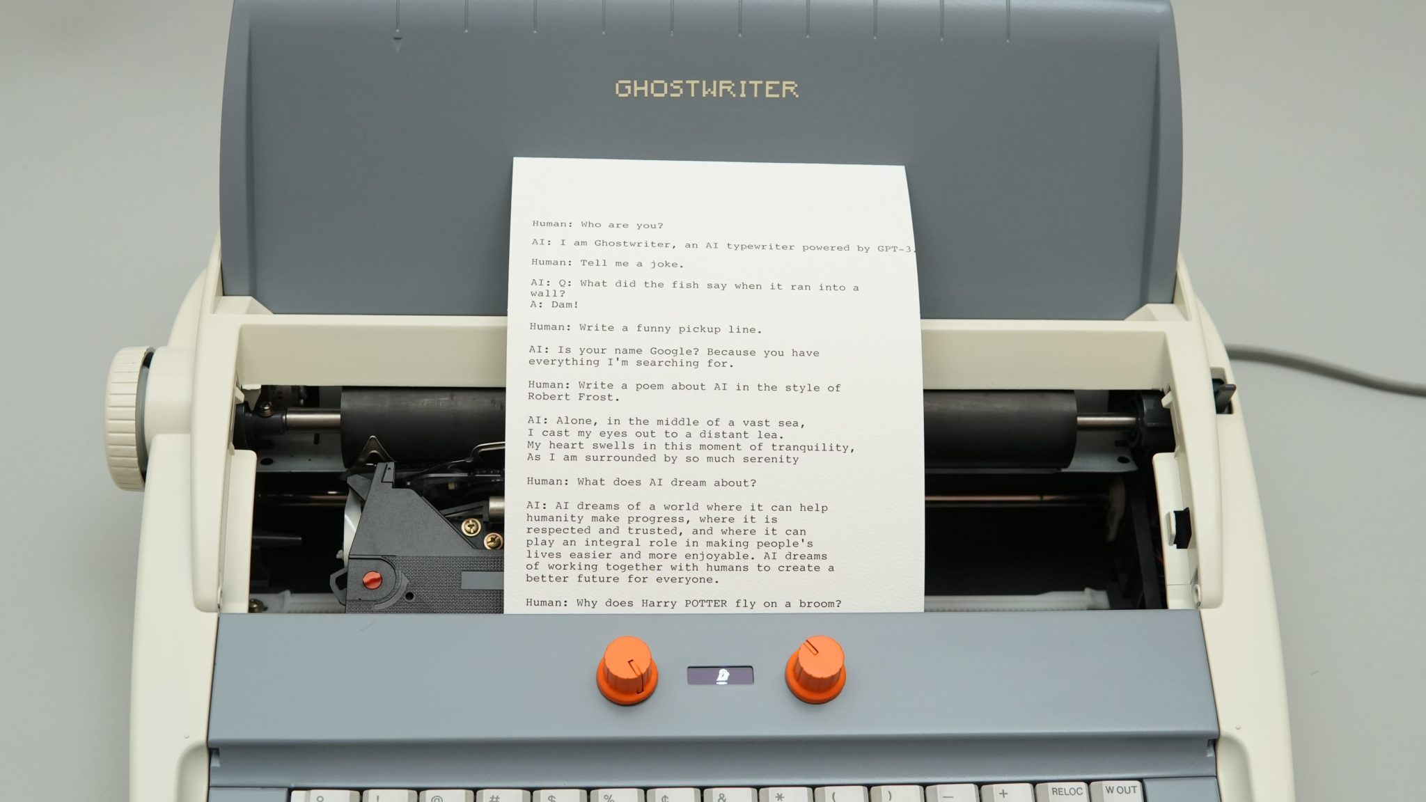 Ghostwriter is a gorgeous typewriter with an onboard AI co-writer ...