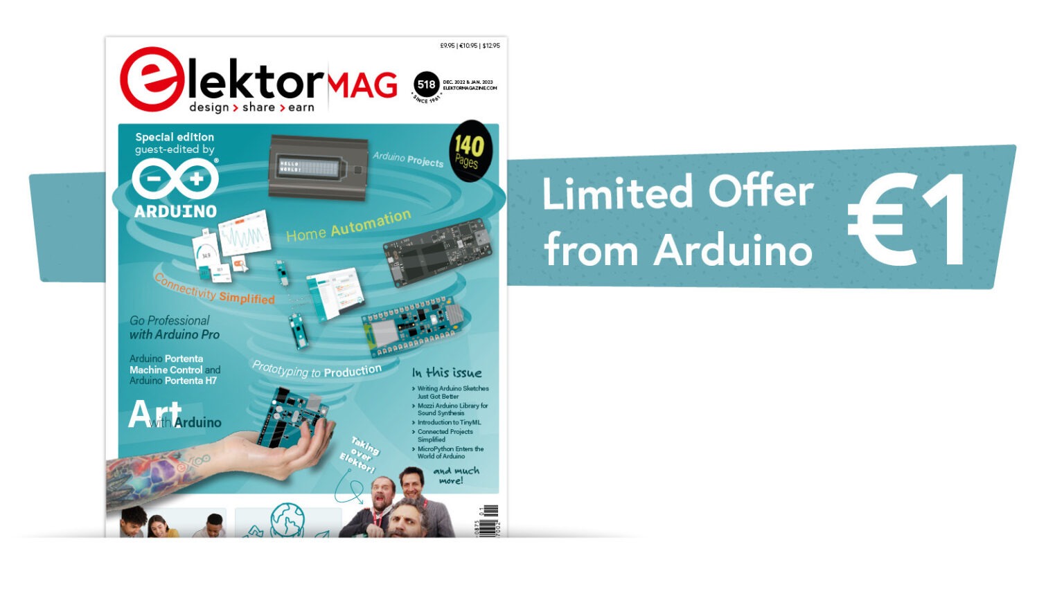 Arduino has guest-edited a special edition of Elektor Magazine — and we ...