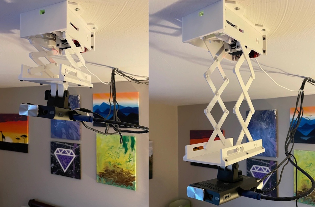 A DIY scissor lift for home theater projectors | Arduino Blog