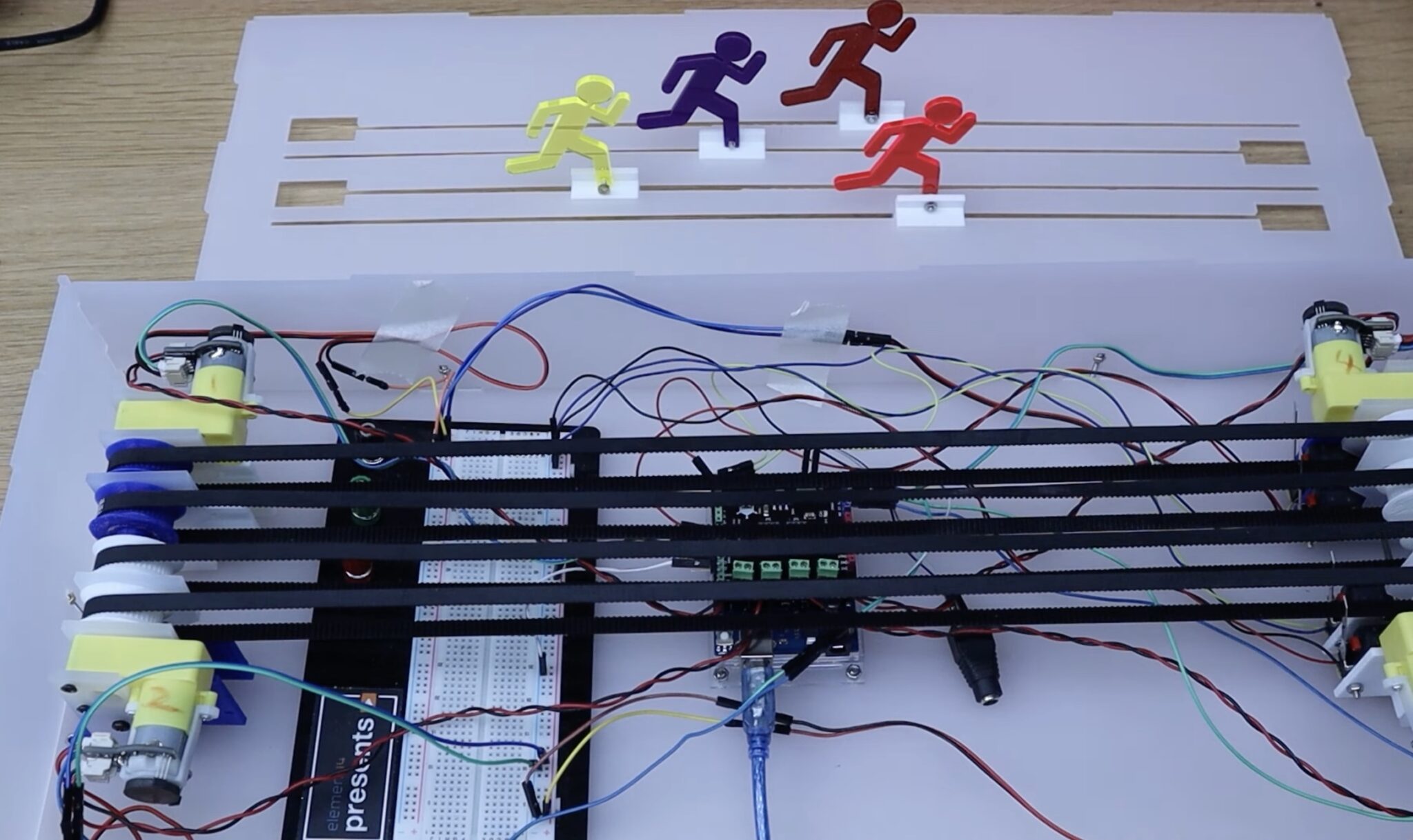 Build your own human horse race arcade game using Arduino and Strava | Arduino Blog