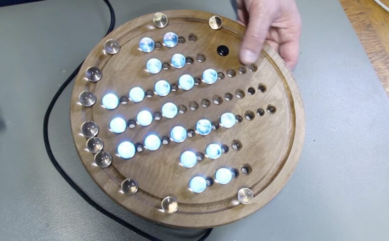 DIY marble solitaire board helps you solve the puzzle | Arduino Blog