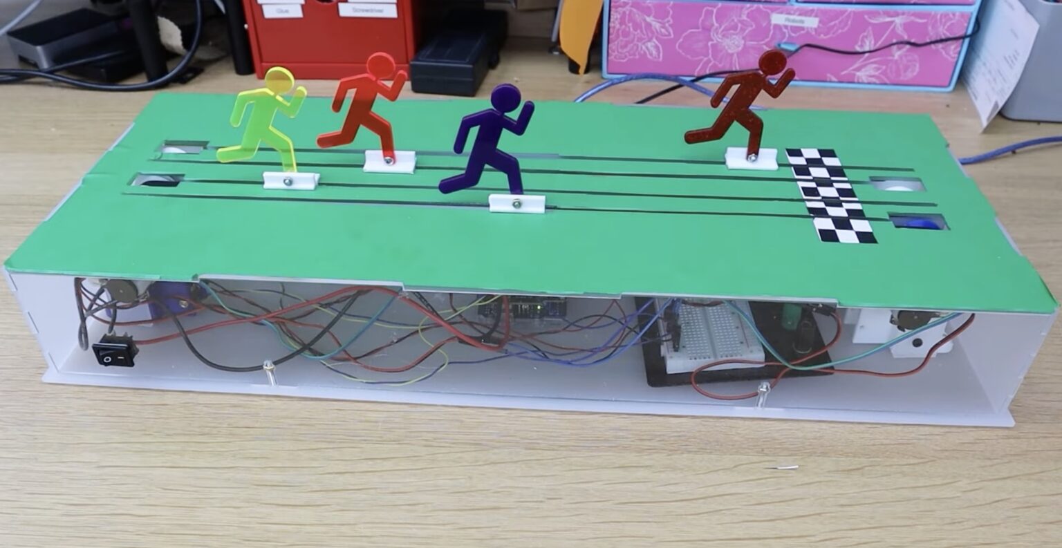 Build your own human horse race arcade game using Arduino and Strava | Arduino Blog