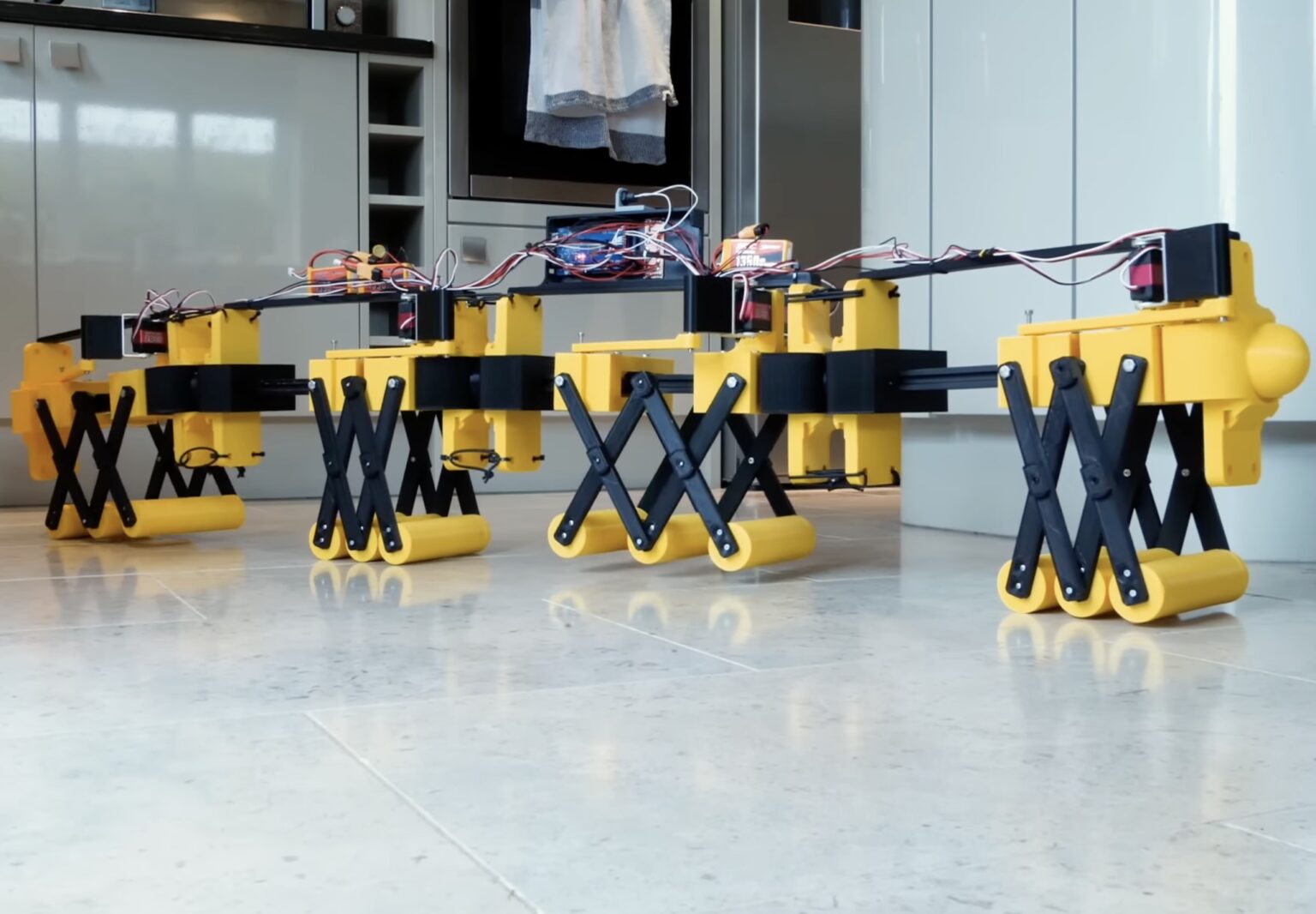 Prototyping a rideable peristaltic motion robot | Arduino Blog