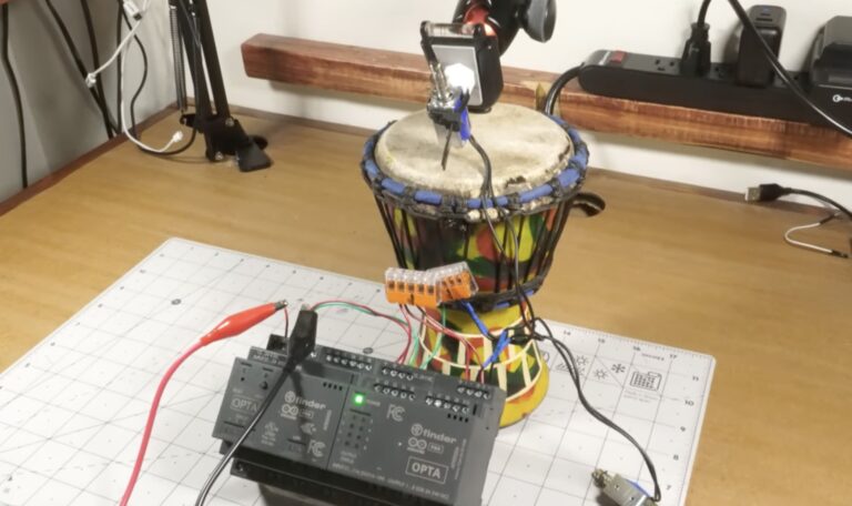 Controlling a drum machine with the Arduino Opta | Arduino Blog