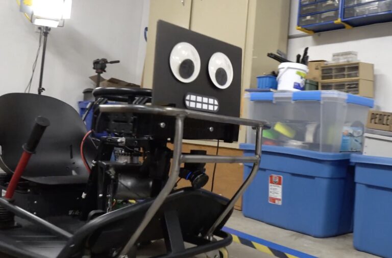 This autonomous go-kart only needs a camera to navigate a workshop ...