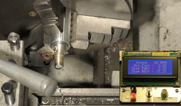This Mod Simplifies Single Point Threading On Mini Lathes Arduino Blog