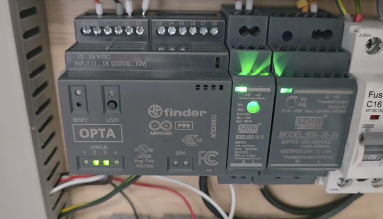 An Arduino Opta micro PLC safely controls this massive solar panel lift ...