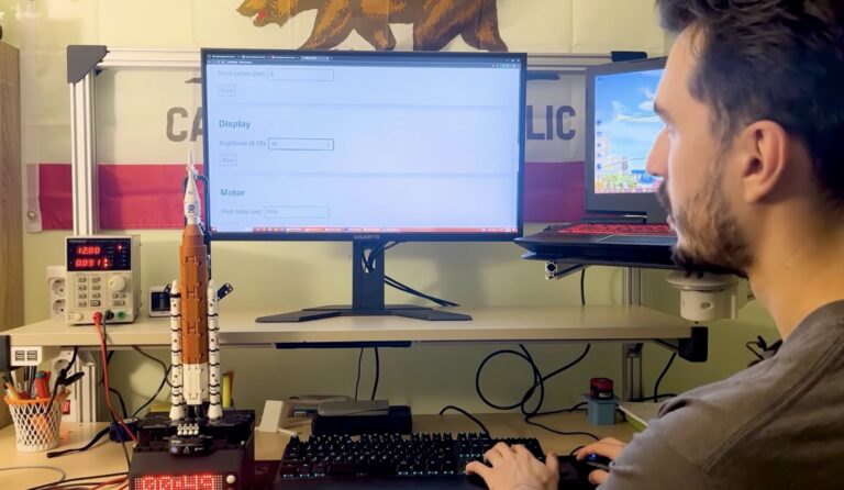 This LEGO alarm clock is as loud as a rocket launch | Arduino Blog