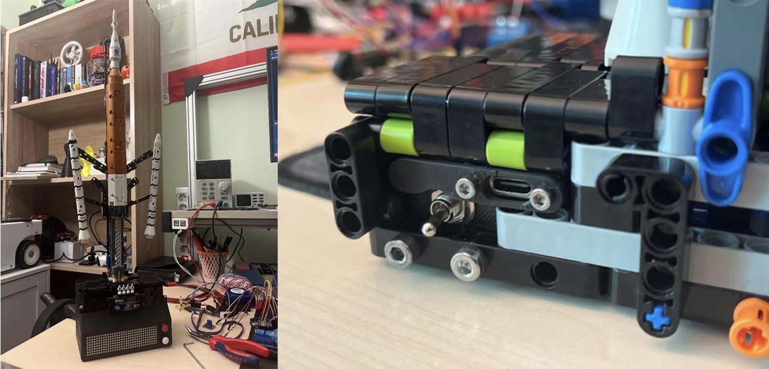 This LEGO alarm clock is as loud as a rocket launch | Arduino Blog